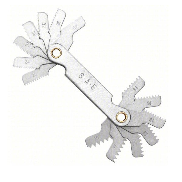 Bosch Screw Thread Pitch Gauge Set: SAE, 14 Leaves, 10 to 40 TPI – PM Dealz