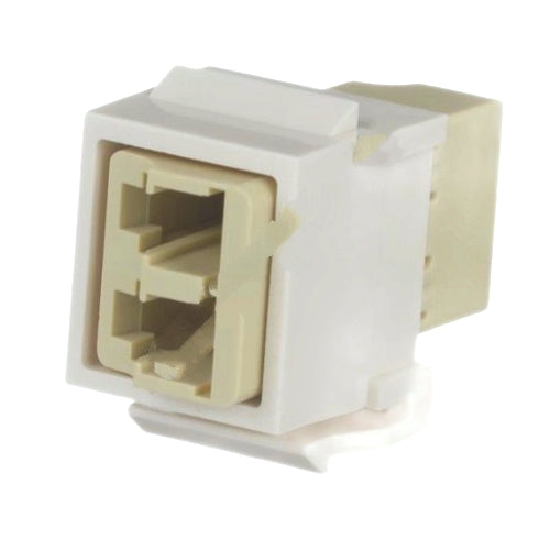Panduit NKDLCMIW, 10-pack, NetKey® LC Duplex Multimode Fiber Optic Ada ...