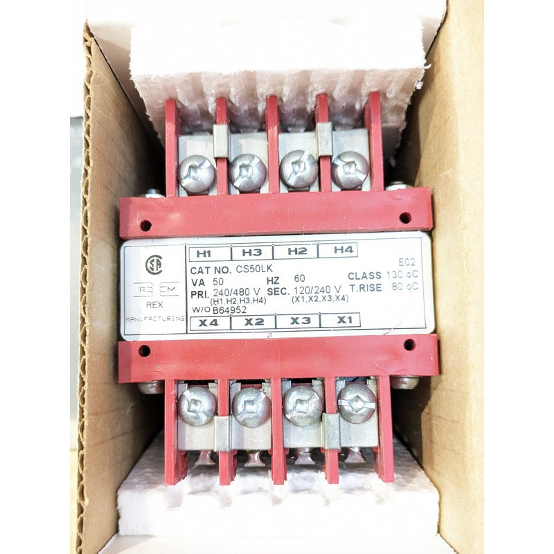 Rex Power Manufacturing CS50LK Transformer, Pri 240/480V, Sec 120/240V ...